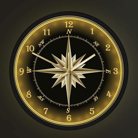 Amazon.com: CafePress Compass Rose in Brown Unique Decorative 10" Wall ...