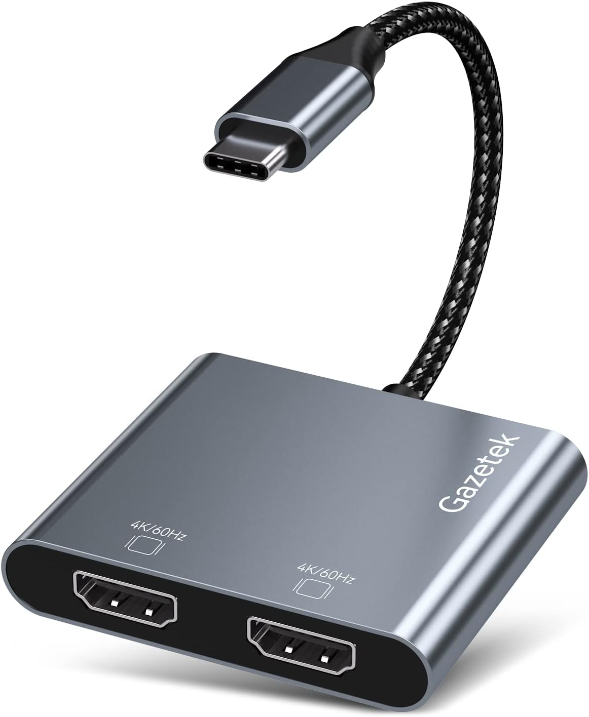 Amazon.com: Gazetek HDMI Dual Monitor Adapter, USB C to Dual HDMI ...