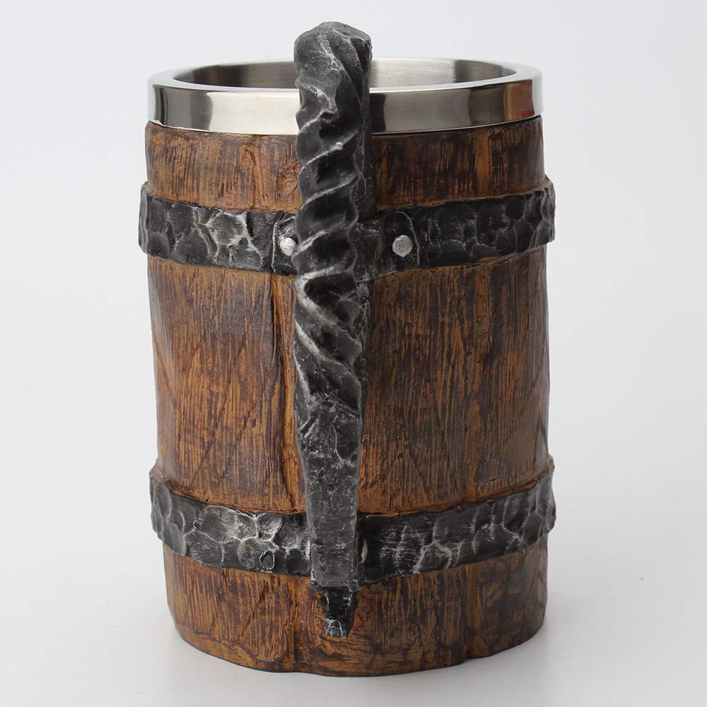 Snapklik.com : GuoShuang Viking Wood Style Beer mug,Viking Cup, Wooden ...