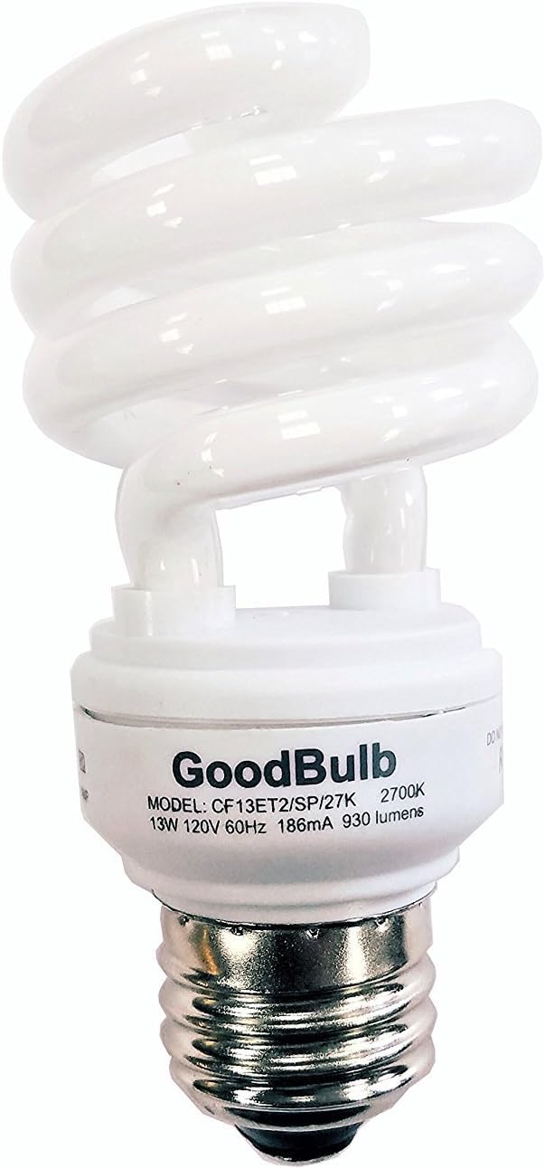 GoodBulb 13-Watt Compact Fluorescent Bulb - 2700K Soft White Light ...