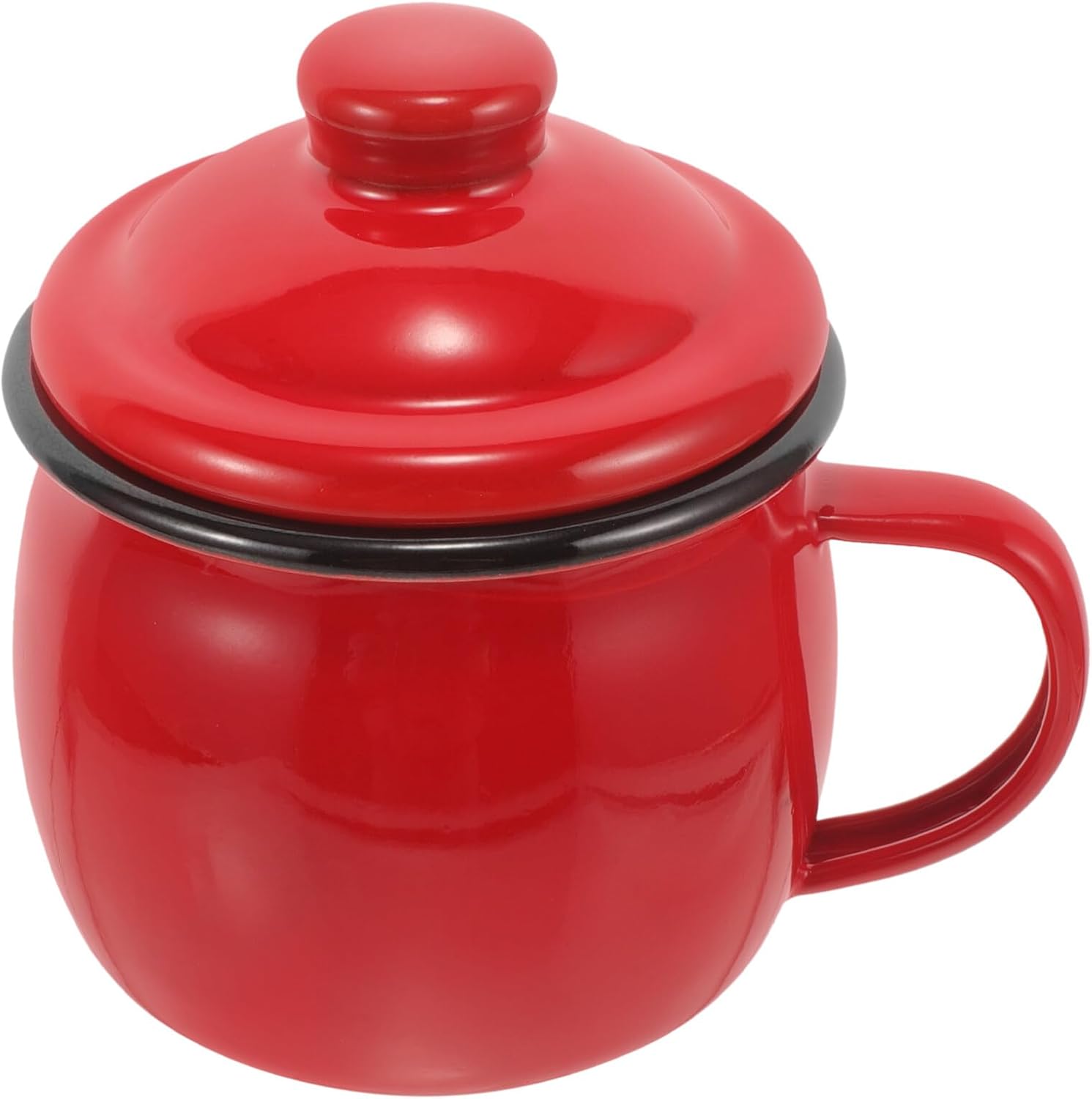 Amazon.com | Ciieeo Enamel Camping Mug Enamelware Coffee Mug with Lid ...