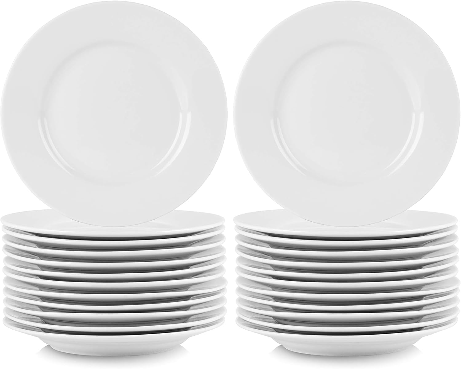 Amazon.com: 10 Strawberry Street 6" Catering Round Appetizer Plate, Set ...