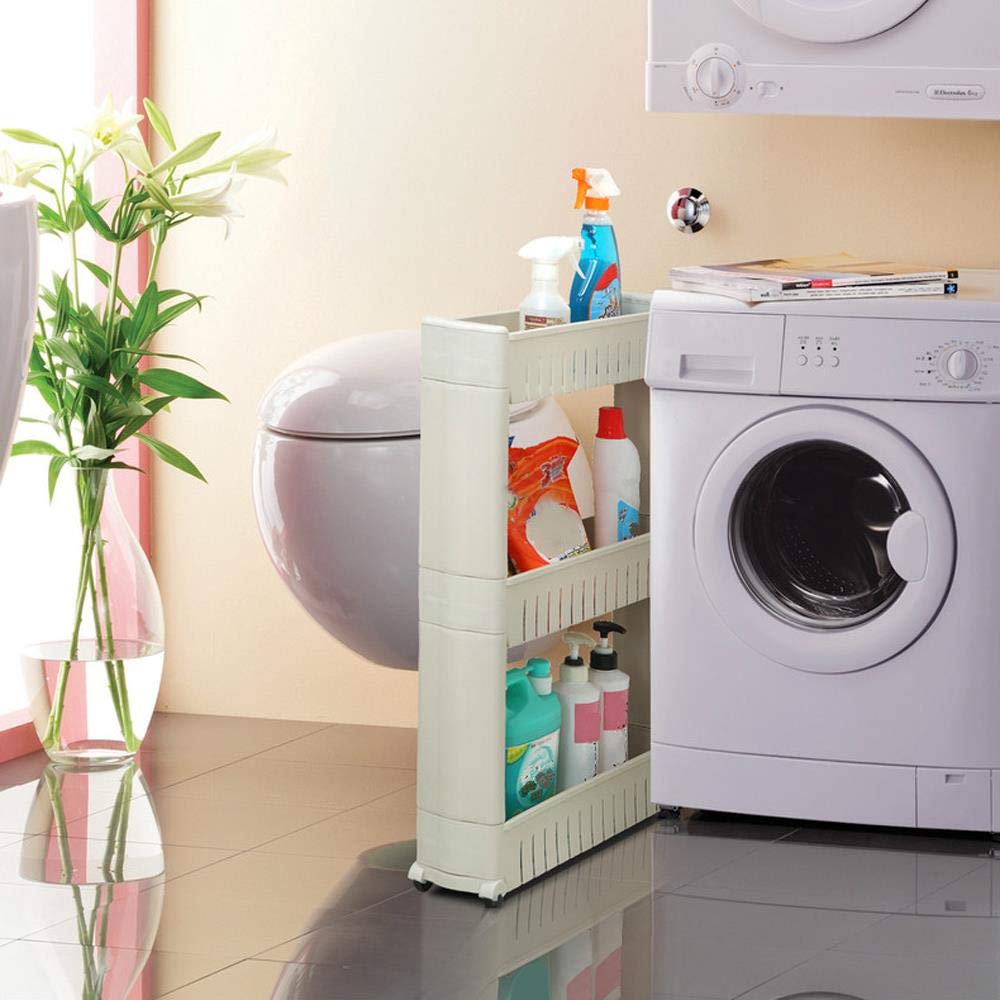 Buy Yaheetech 3-Tier Slim Slide Out Kitchen Storage Trolley Cart ...