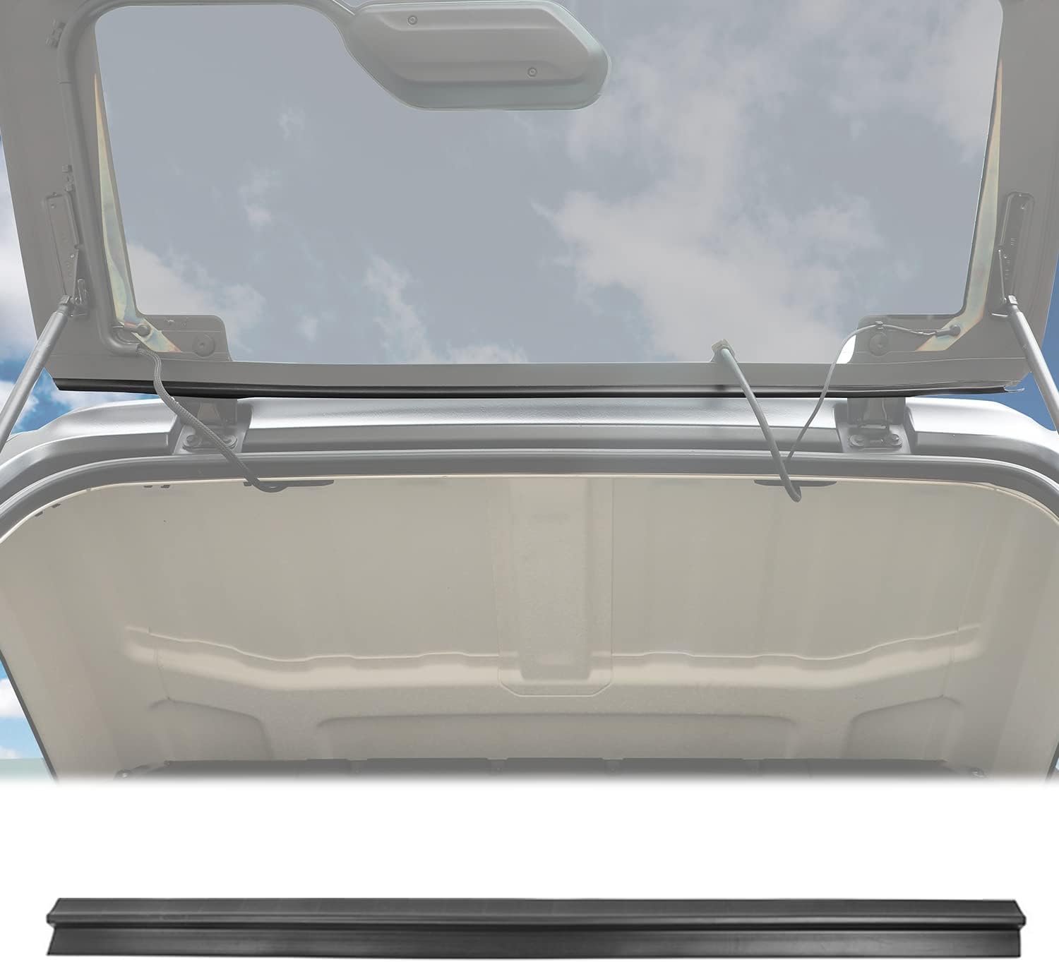 Amazon.com: Hoolcar Rear Window Rain Driverter Rain Gutter Drip Rail ...