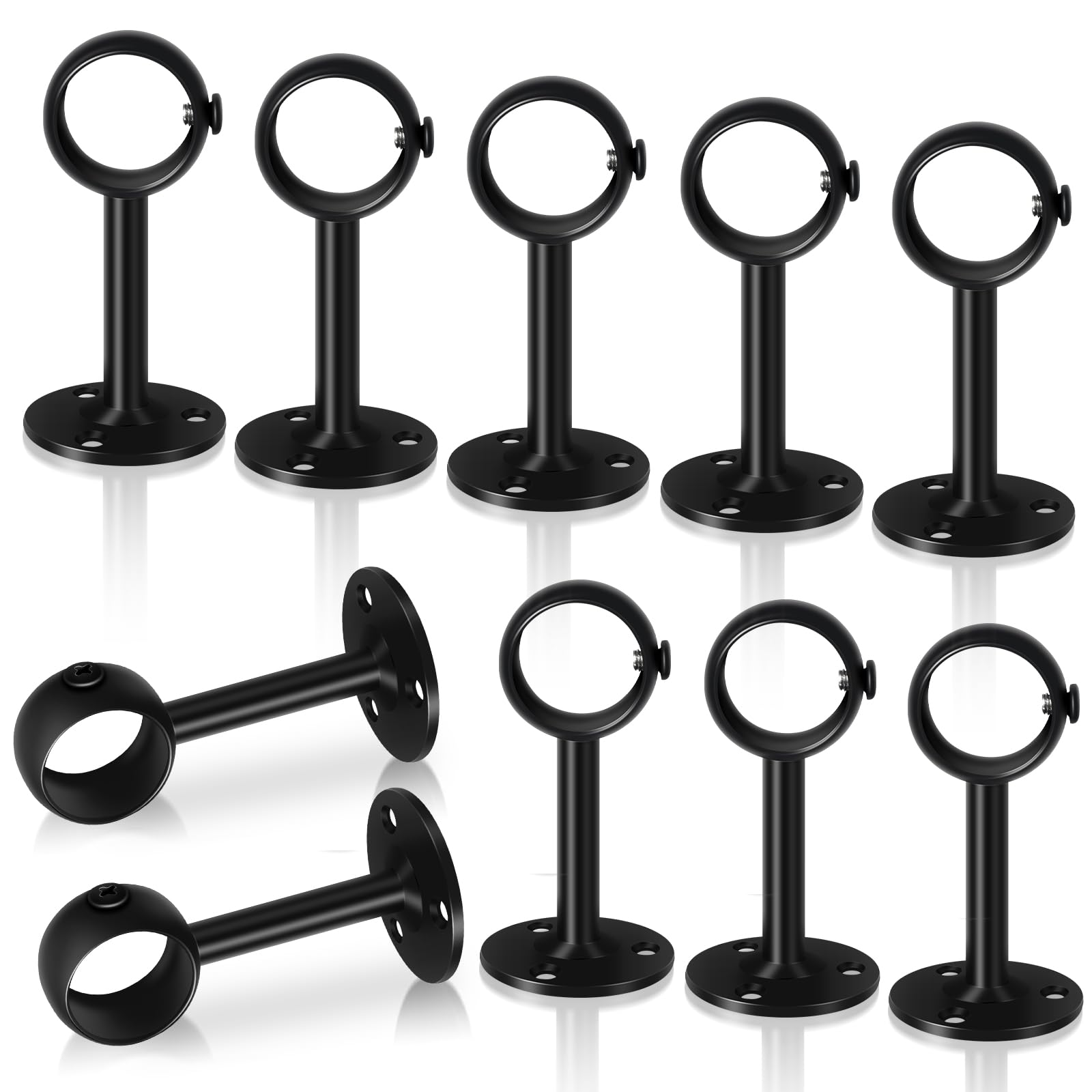 Amazon.com: 10 Pack Ceiling Curtain Rod Brackets 1 1/4 Inch Curtain Rod ...
