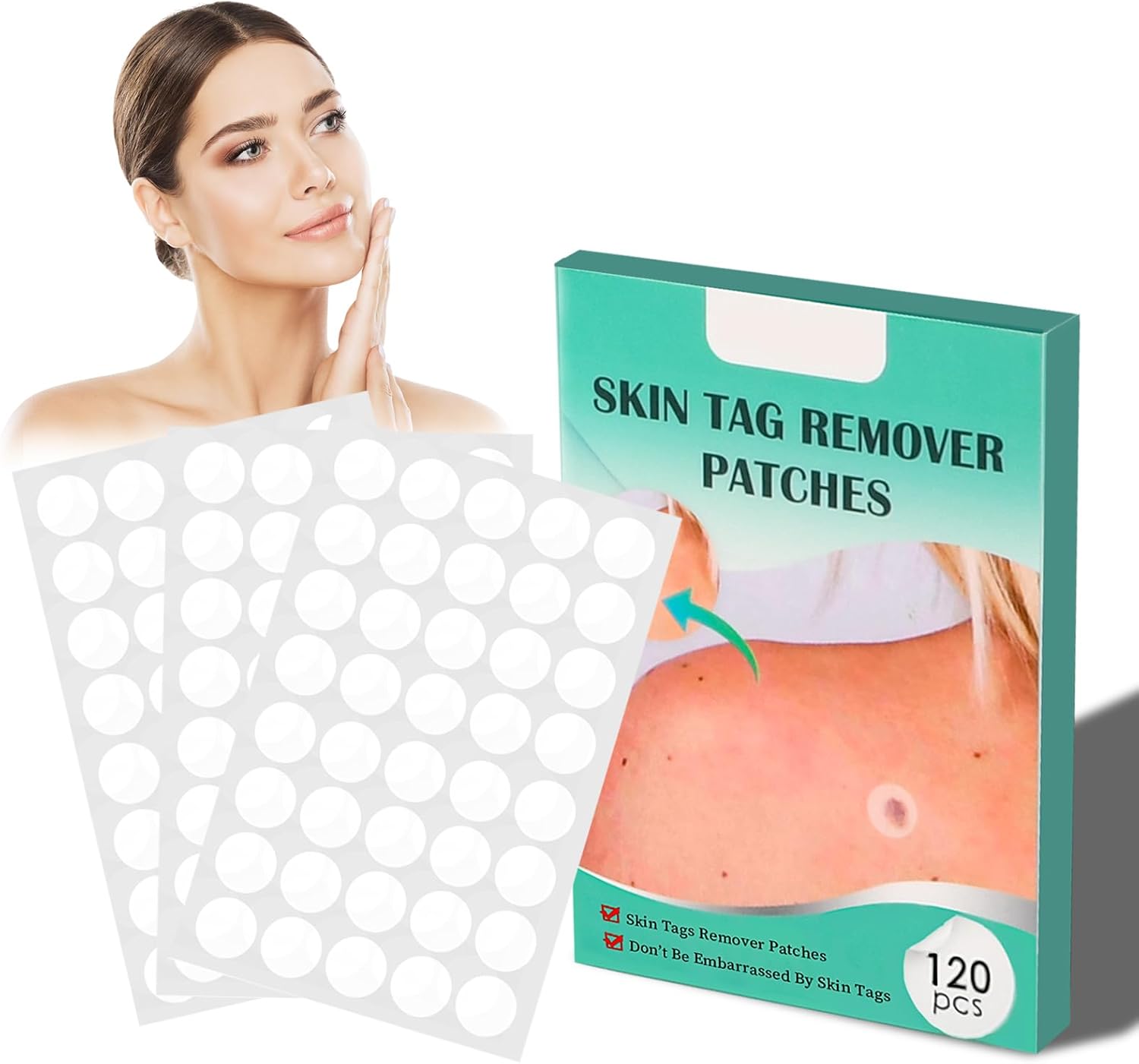 Skin Tag Removal Stickers Patches, Mole Remover Treatment Patches, Wart ...