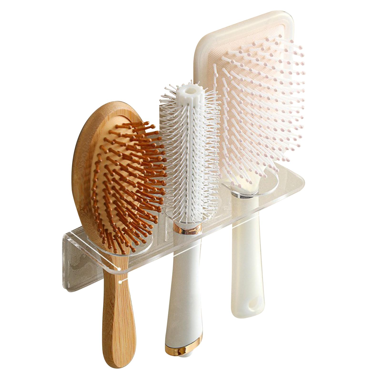 2Pcs Acrylic Hair Brush Holder, Bathroom Comb Holder Storage Supplies ...
