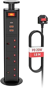 Pull Pop up Sockets for Kitchen Worktops Desktop, Pop up Plug Socket ...