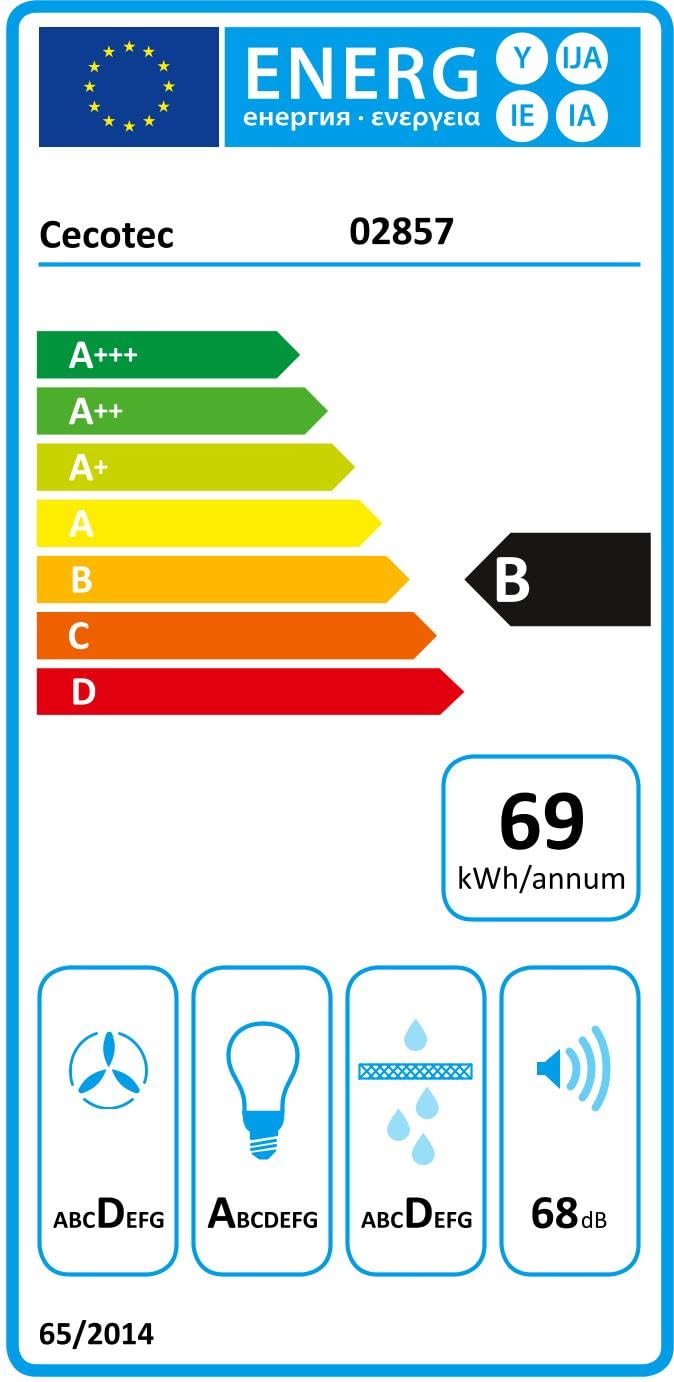COMFEE' CHU 3.6F17BB 60cm Unterbauhauben Dunstabzugshaube Unterbau mit ...