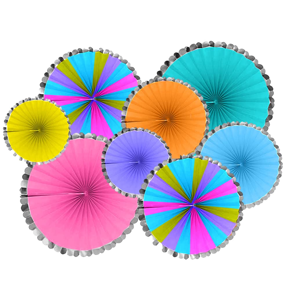 Buy Rozi Decoration Rainbow Theme Party Decoration Paper Fan For buy-rozi-decoration-rainbow-theme-party-decoration-paper-fan-for