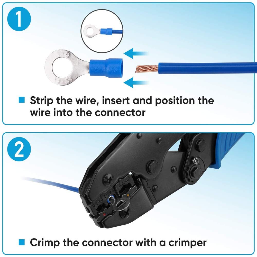 Snapklik.com : 500PCS Electrical Connectors Insulated Crimp Terminals ...