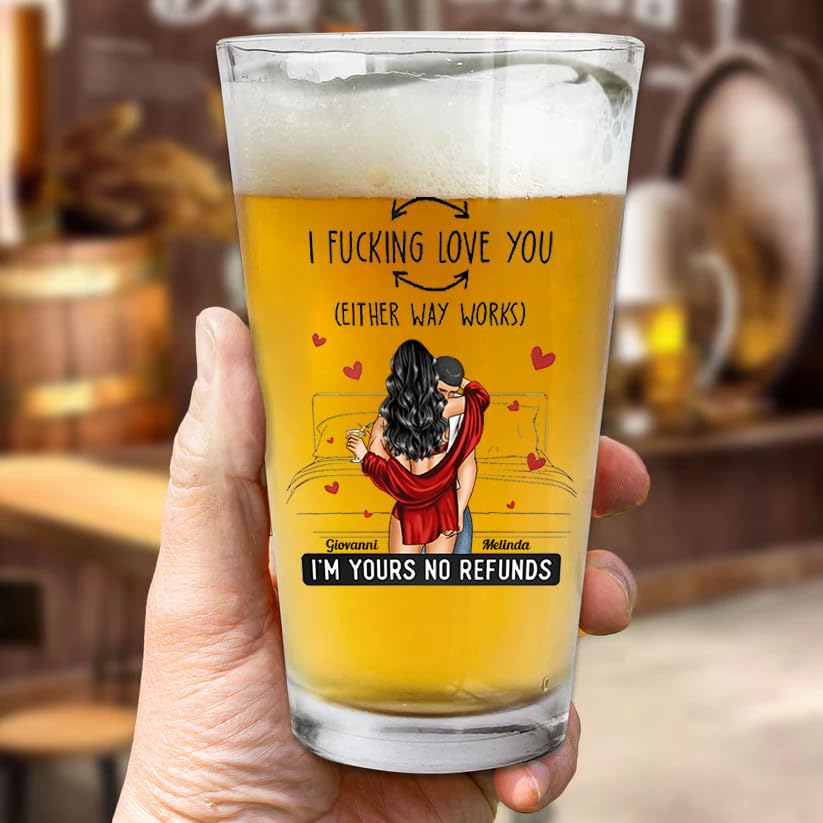 Ipa Lot When I Drink Personalized Gifts For Couple Beer Glass Funny ...
