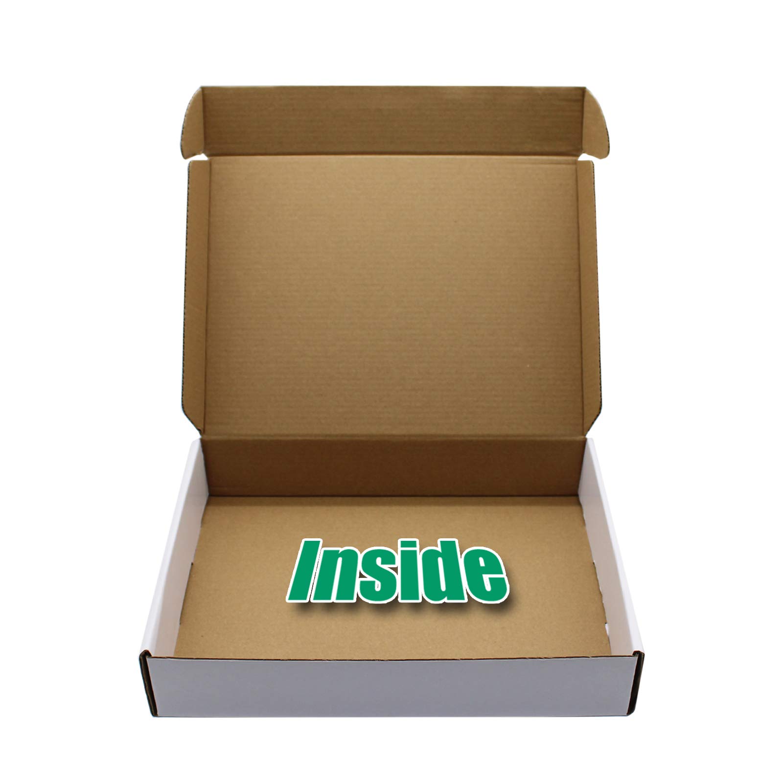 11x8x2 inches Shipping Boxes, White Corrugated Cardboard Box Mailer ...
