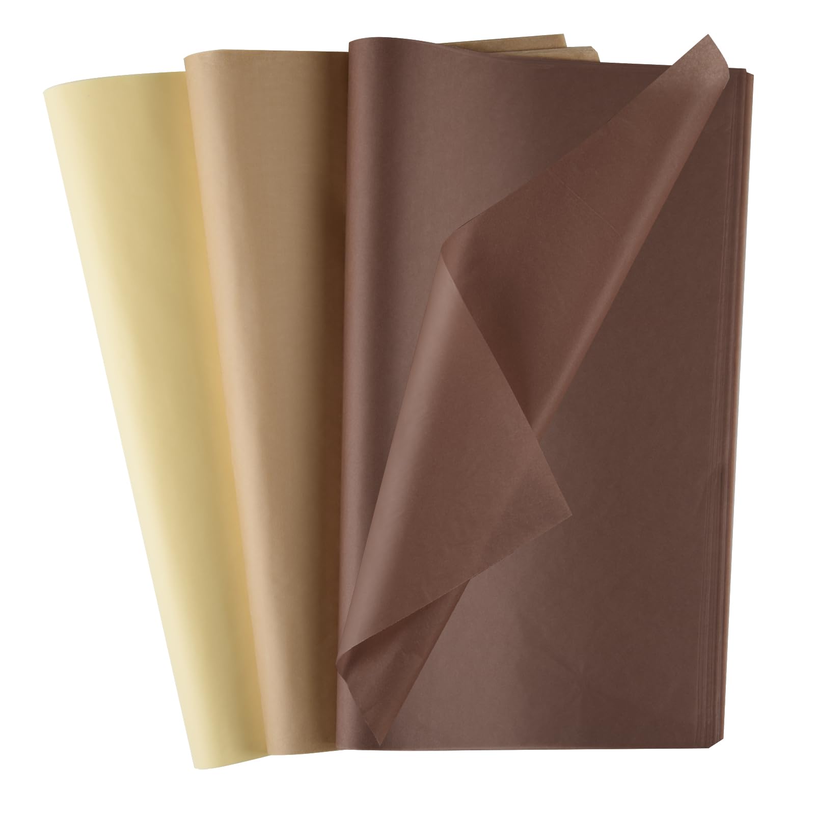 Amazon.com: Morcheiong 60 Sheets Kratf Brown Tissue Paper Multicolor ...