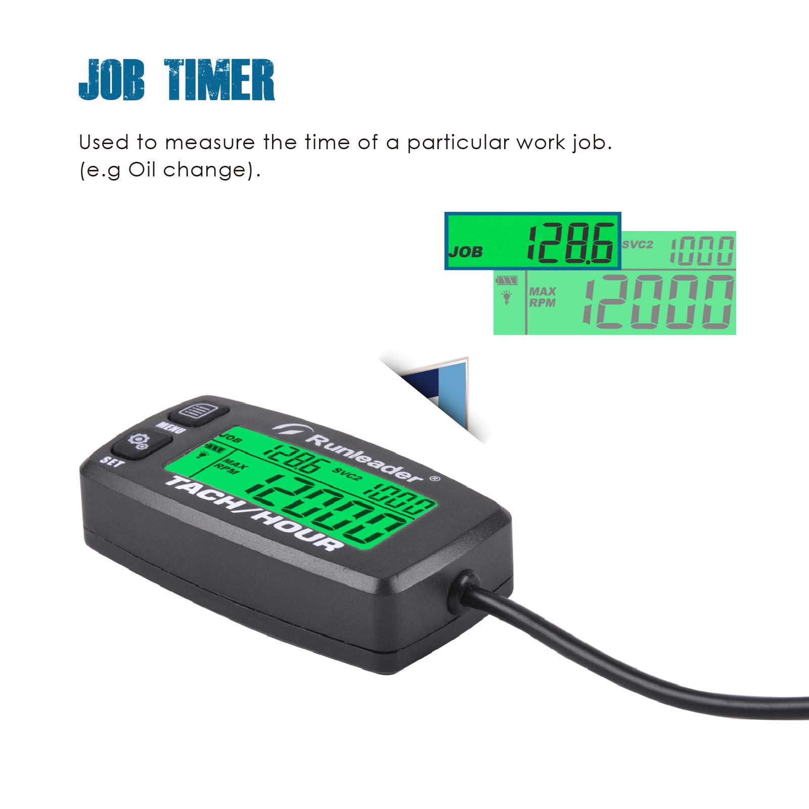 Snapklik.com : Digital Maintenance Hour Meter,Hours Accumulate & RPM ...