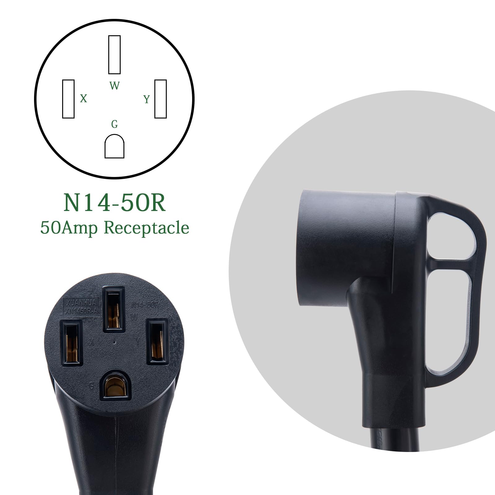 Snapklik.com : NEMA 14-50 Splitter 50 Amp To 30 Amp RV Adapter, 50 Amp ...