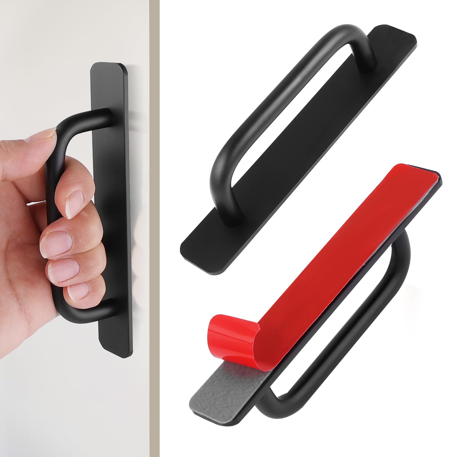 Thinp 2 Pcs Adhesive Cabinet Handles,Self Adhesive Cabinet Pulls Stick ...