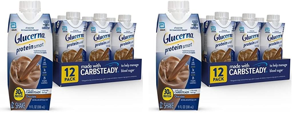Amazon.com: Glucerna Protein Smart Nutritional Shake, Diabetic Protein ...