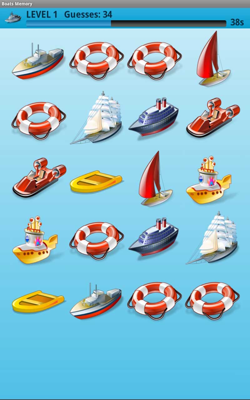Boats Memory Game - App on Amazon Appstore