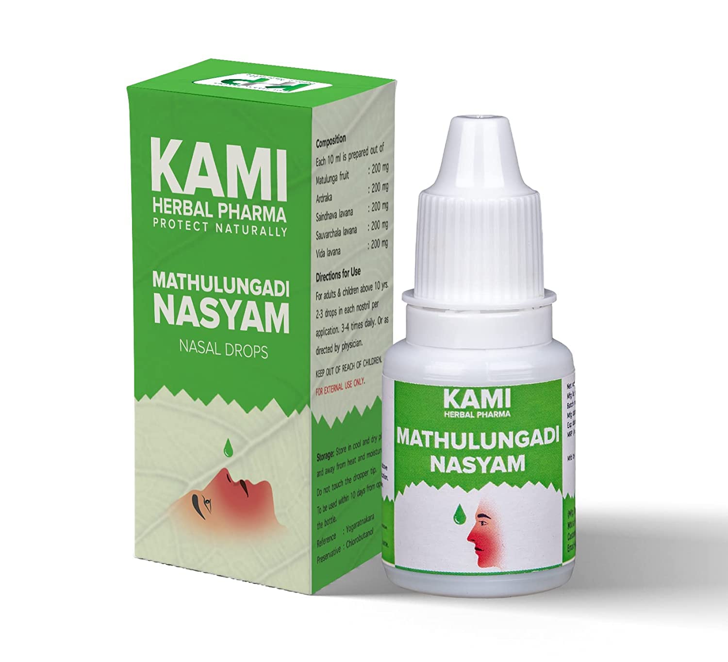 Buy Kami Nasyam (Mathulungadi Nasyam) Natural Nasal Drops, Cure for ...
