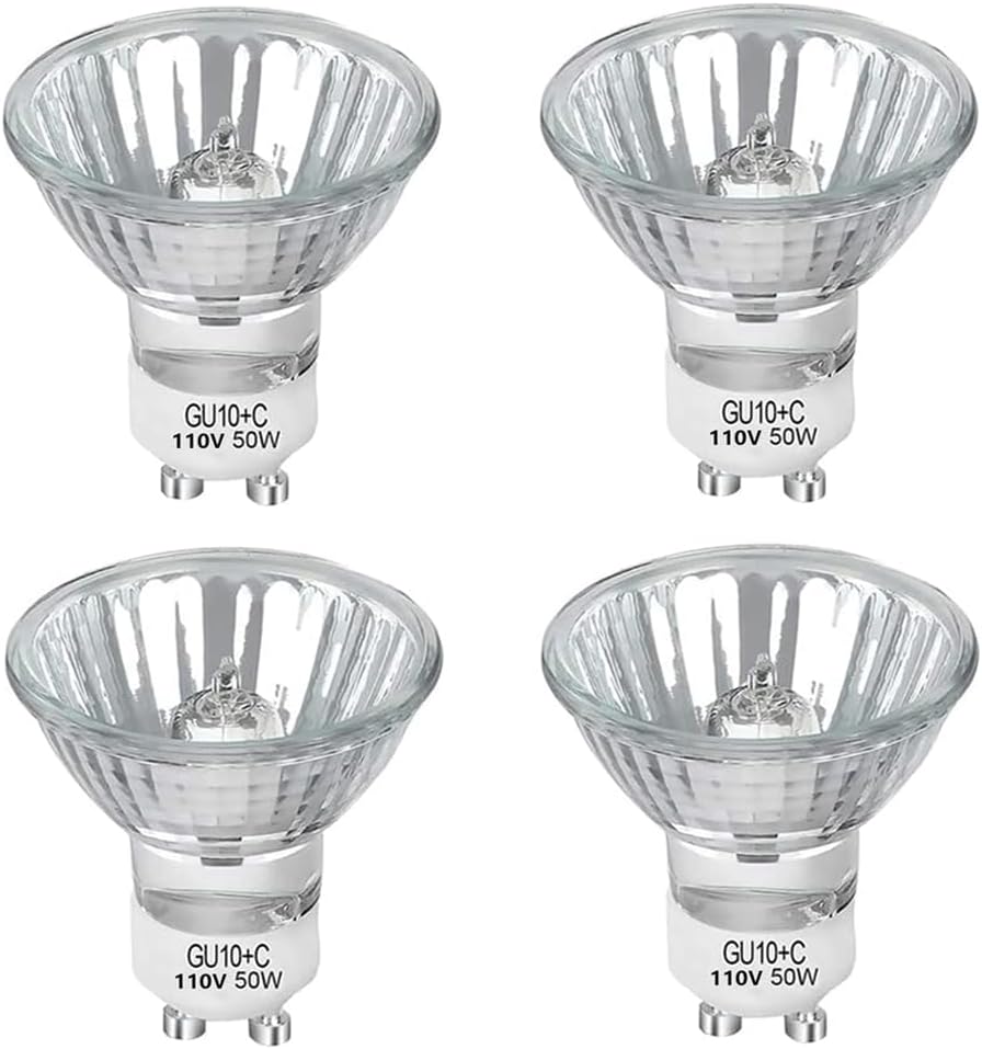 YKCGG GU10 Halogen 50W Bulbs,GU10+C 120V 50W Halogen Light Bulbs ...