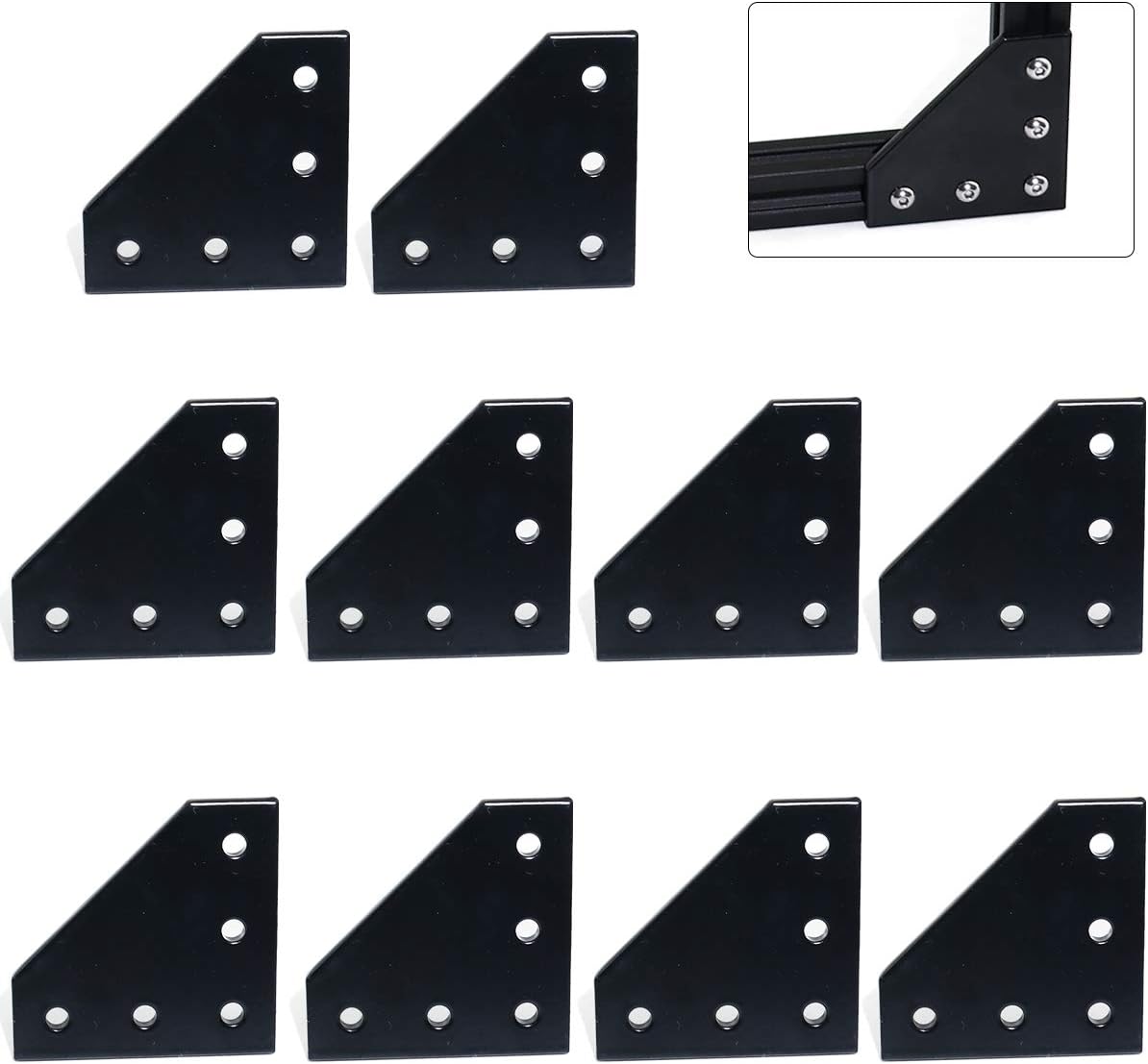 Amazon.com: 8020, 4302, 15 Series Aluminum 2 Hole Inside Corner Bracket ...
