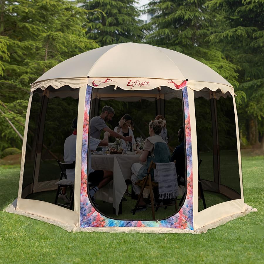 Screen House Room, Outside Dome Mesh Tent for 8-10 Person, Stable and ...