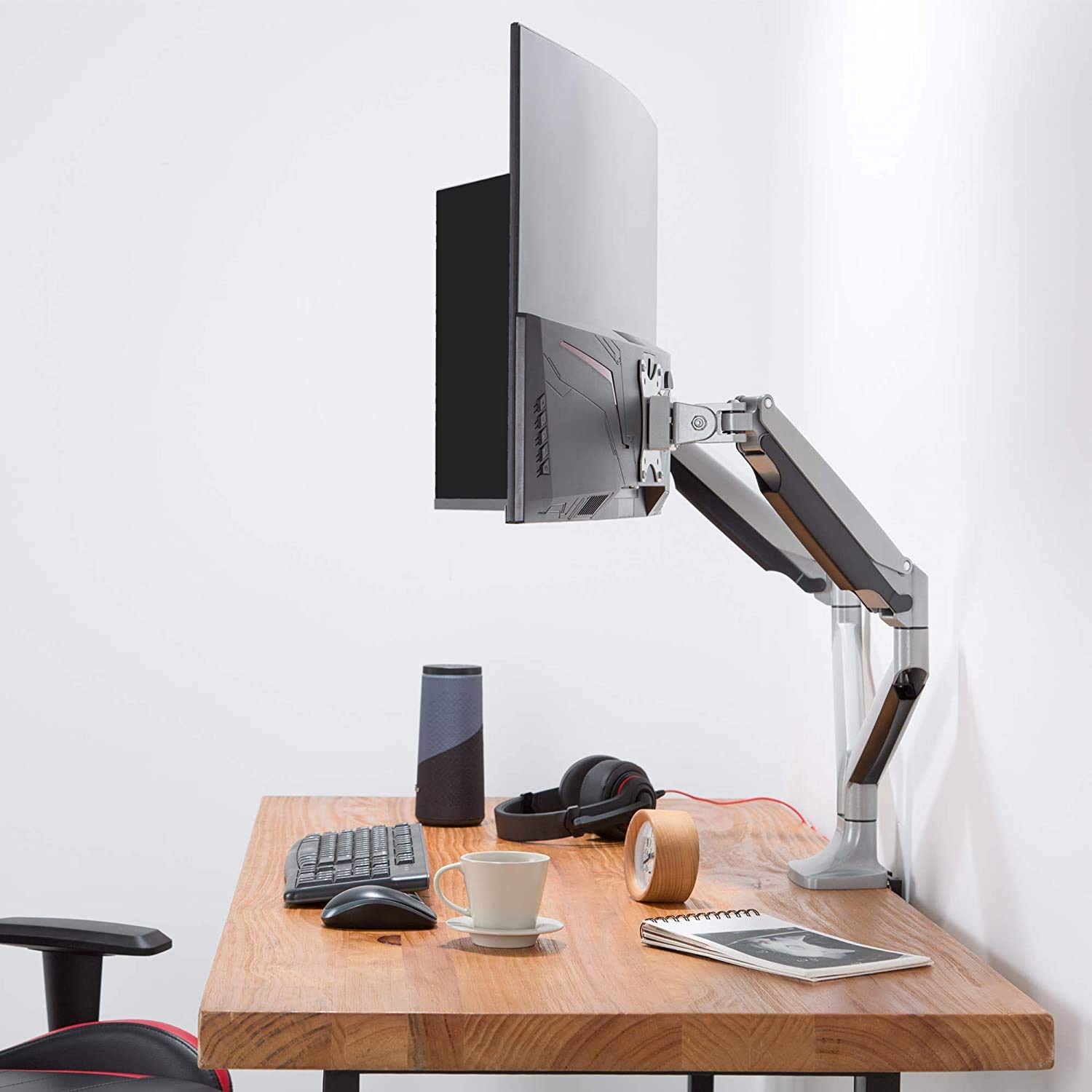 Buy AWH Triple Monitor Mount Stand - Three Height Adjustable Arms for 3 ...