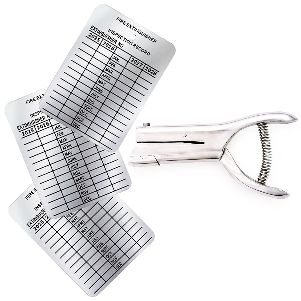 Gold Ver 100-Pack 4 Year Fire Extinguisher Inspection Tags (2025-2028 ...