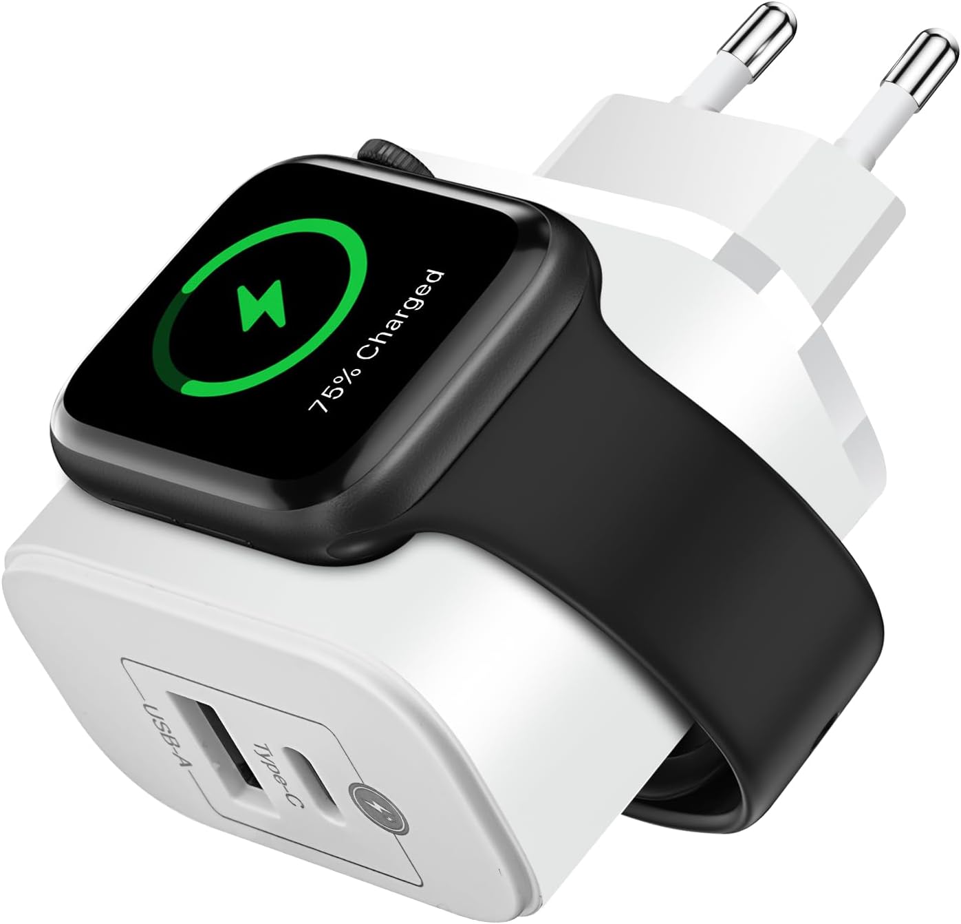 3 In 1 Ladestation Apple Watch für iPhone, 2 Ports Schnellladegerät mit ...