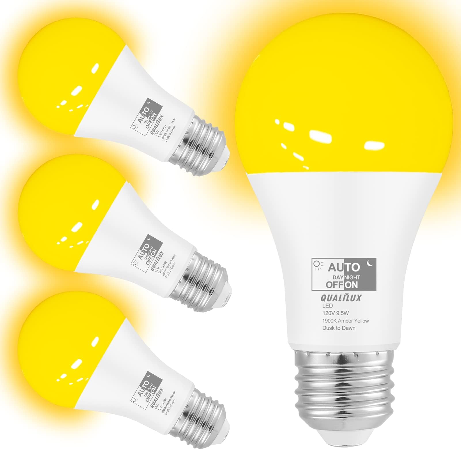 Un-Edison A19 LED Bug Light - Replaces 100W - Yellow Spectrum E26 ...