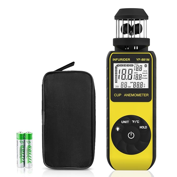 Buy Anemometer Handheld Wind Speed Meter,Cup Style Wind Gauge Airflow ...