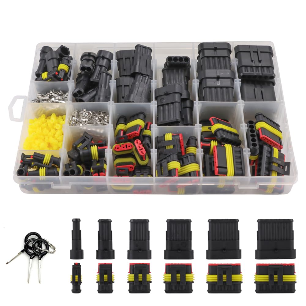 Amazon.com: YMYP 711Pcs 43 Sets Waterproof Automotive Wire Connectors ...