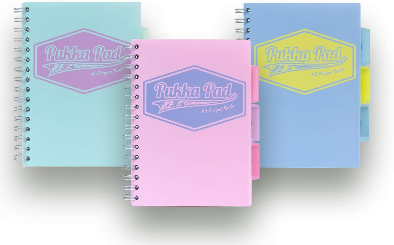Pukka Pad A5 Project Book Pastel (Pack of 3 Assorted) : Amazon.co.uk ...