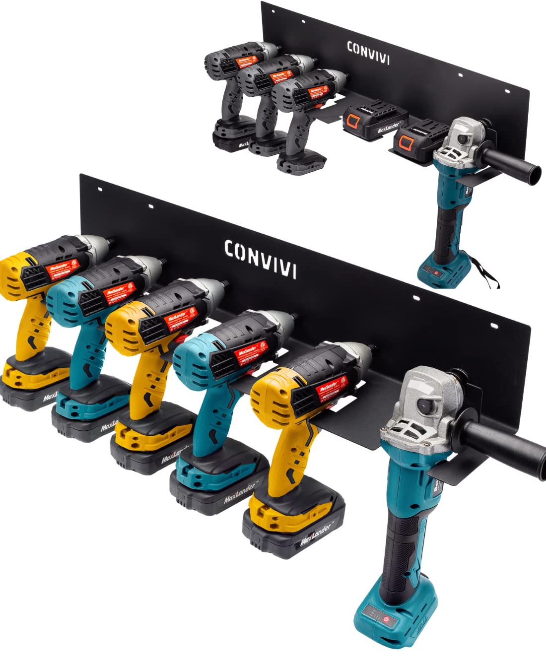 CONVIVI Design Power Tool Holder - Holds 6 Drills Power Tool Storage ...
