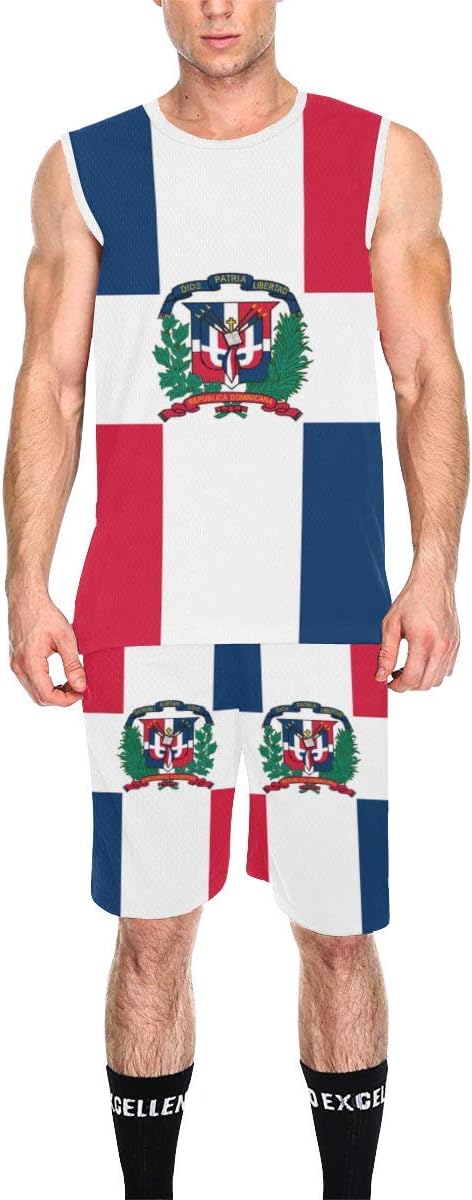 Amazon.com: Lumos3DPrint Dominican Republic Flag Men's Basketball ...