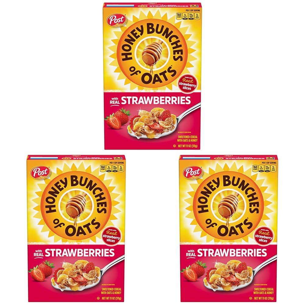 Amazon.com: Honey Bunches of Oats Strawberry, Heart Healthy, Low Fat ...