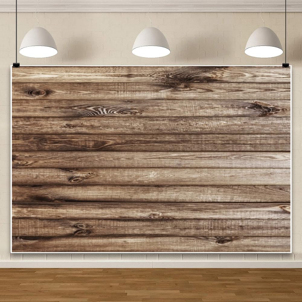 Amazon.com : ChloropLastid 10x8ft Wooden Board Backdrop Rustic Wood ...