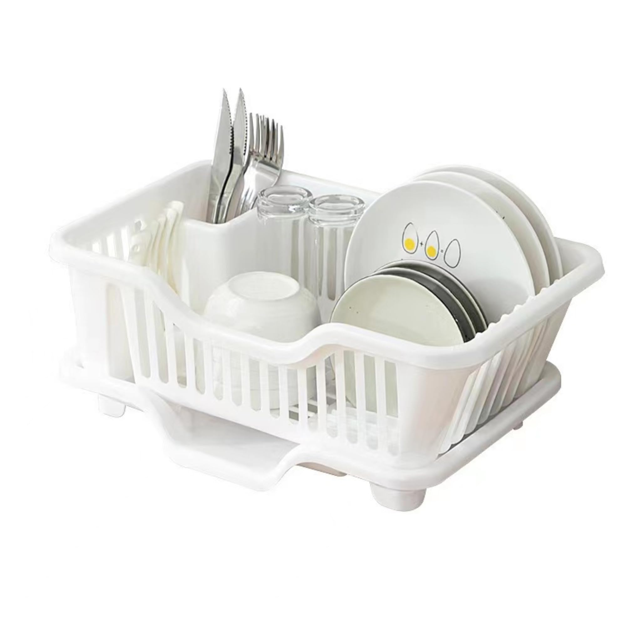 Qualiware Dish Drainer-Space-Saving Dish Drying Rack for Kitchen ...