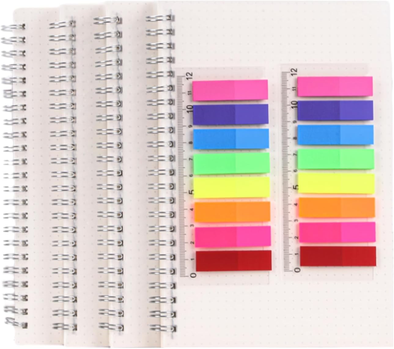 Amazon.com : Waetou 4 Pack A5 Spiral Dot Grid Notebook Transparent PP ...