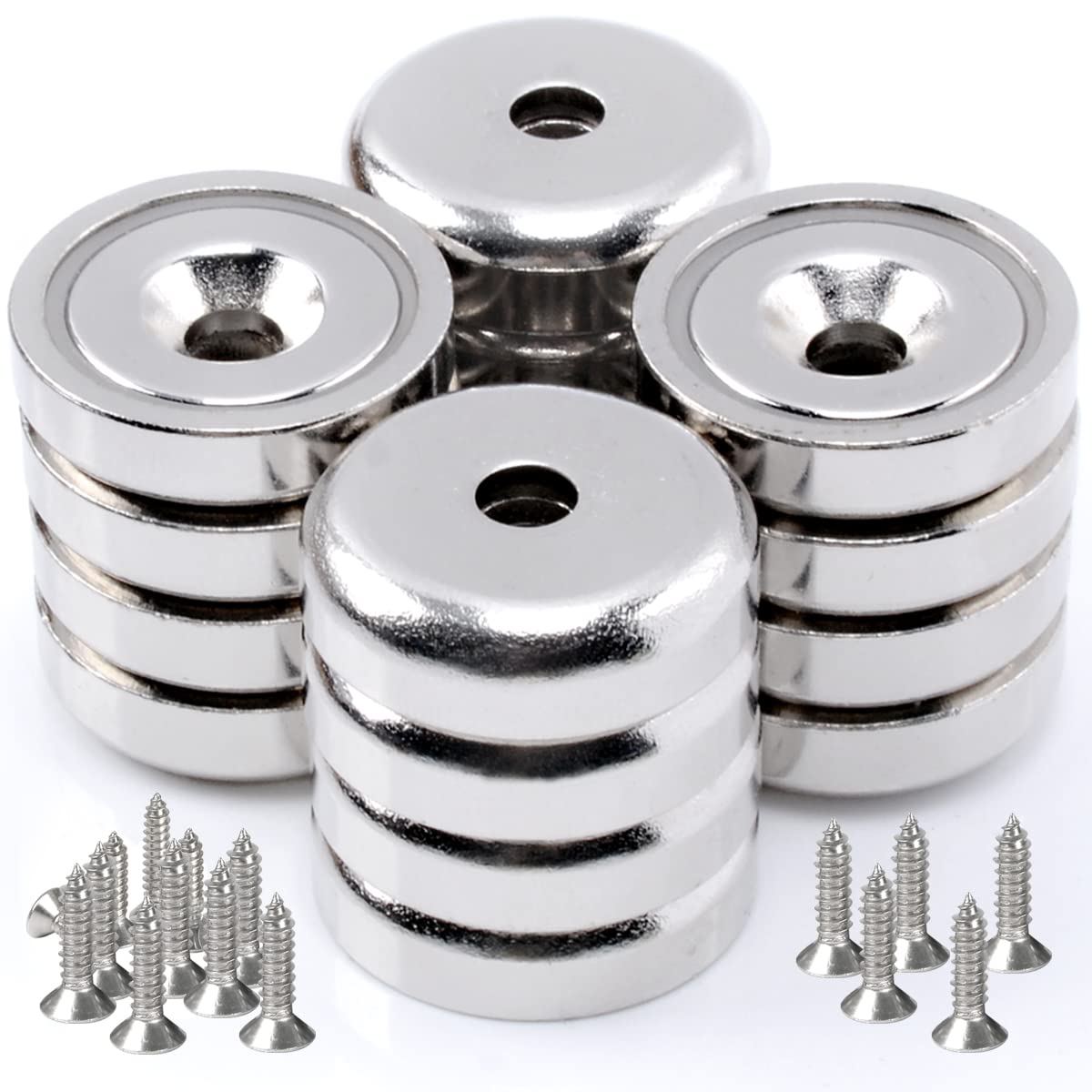 Snapklik.com : 16Pcs Super Strong Round Base Cup Neodymium Magnets ...