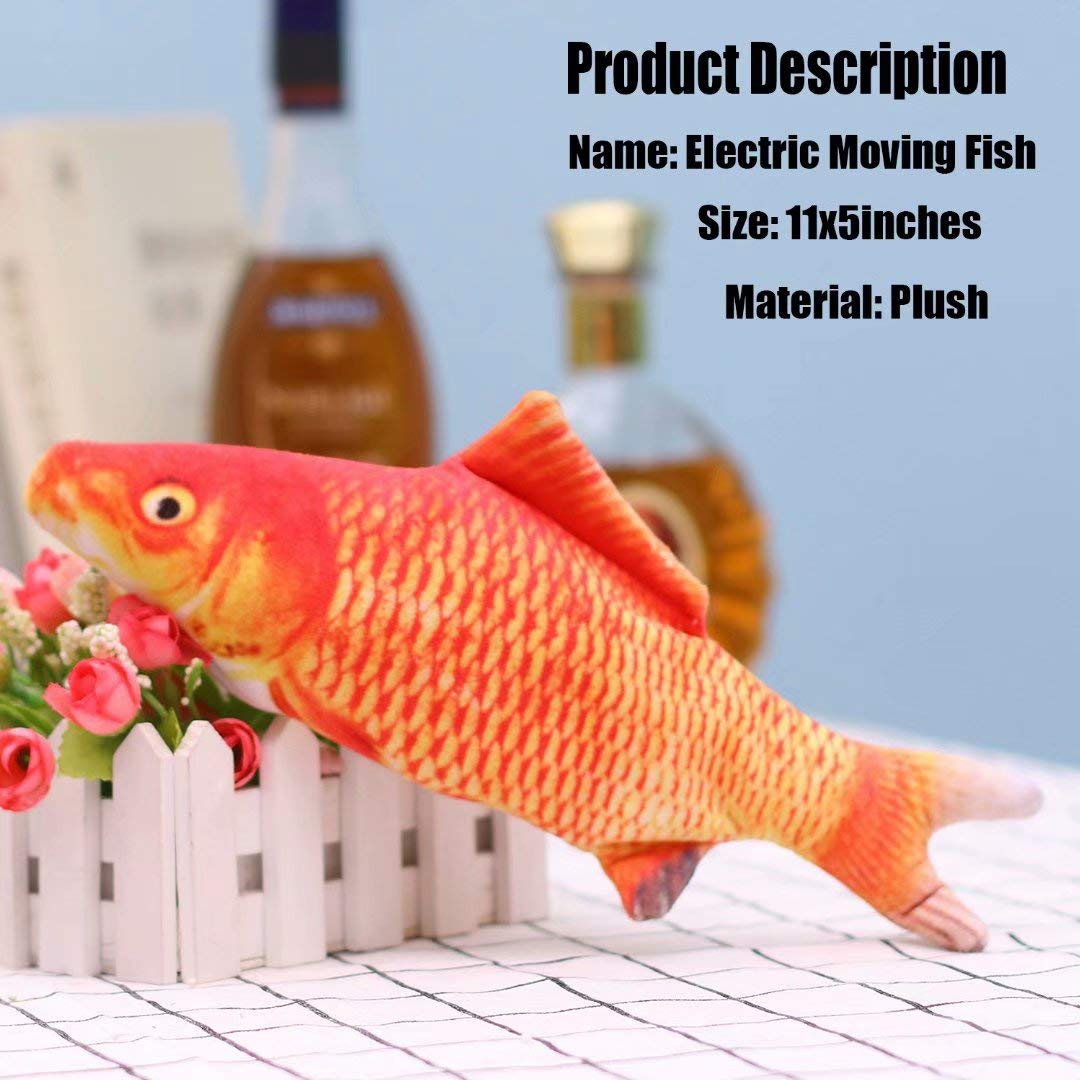 Snapklik.com : Electric Moving Fish Interactive Plush Toys