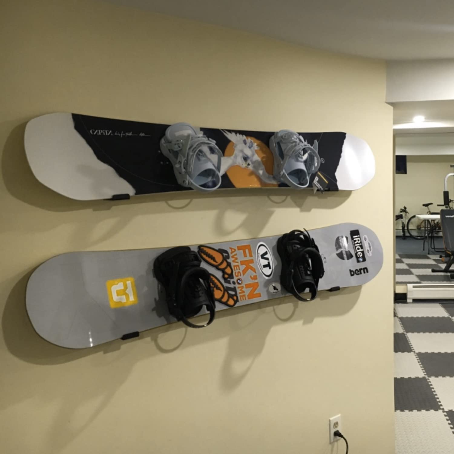 Snapklik.com : Poskad Snowboard Wall Rack,Ski Wall Mount Display, Home ...