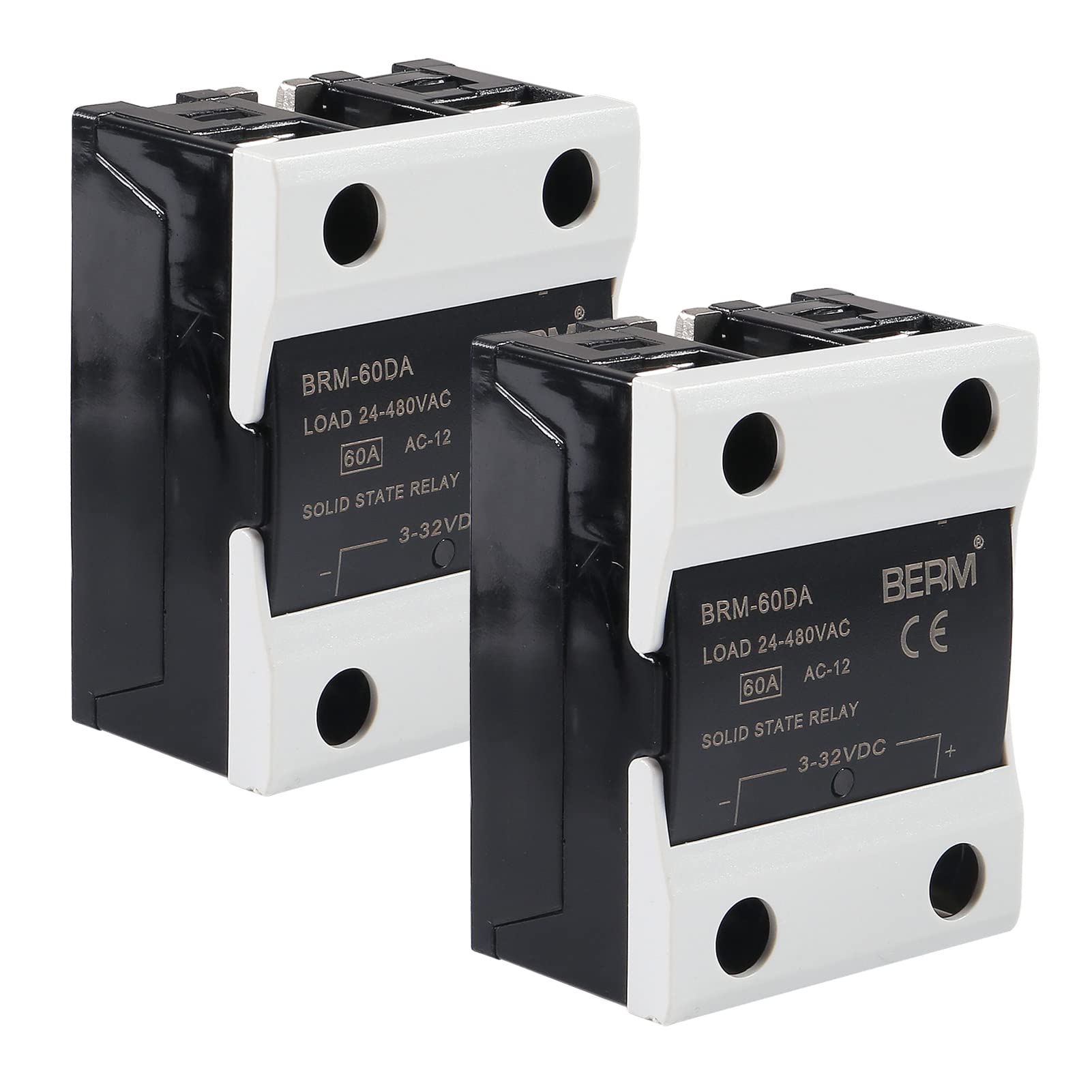 Buy 2 PCS Solid State Relay, SSR-60DA DC to AC Input 3-32VDC to Output ...