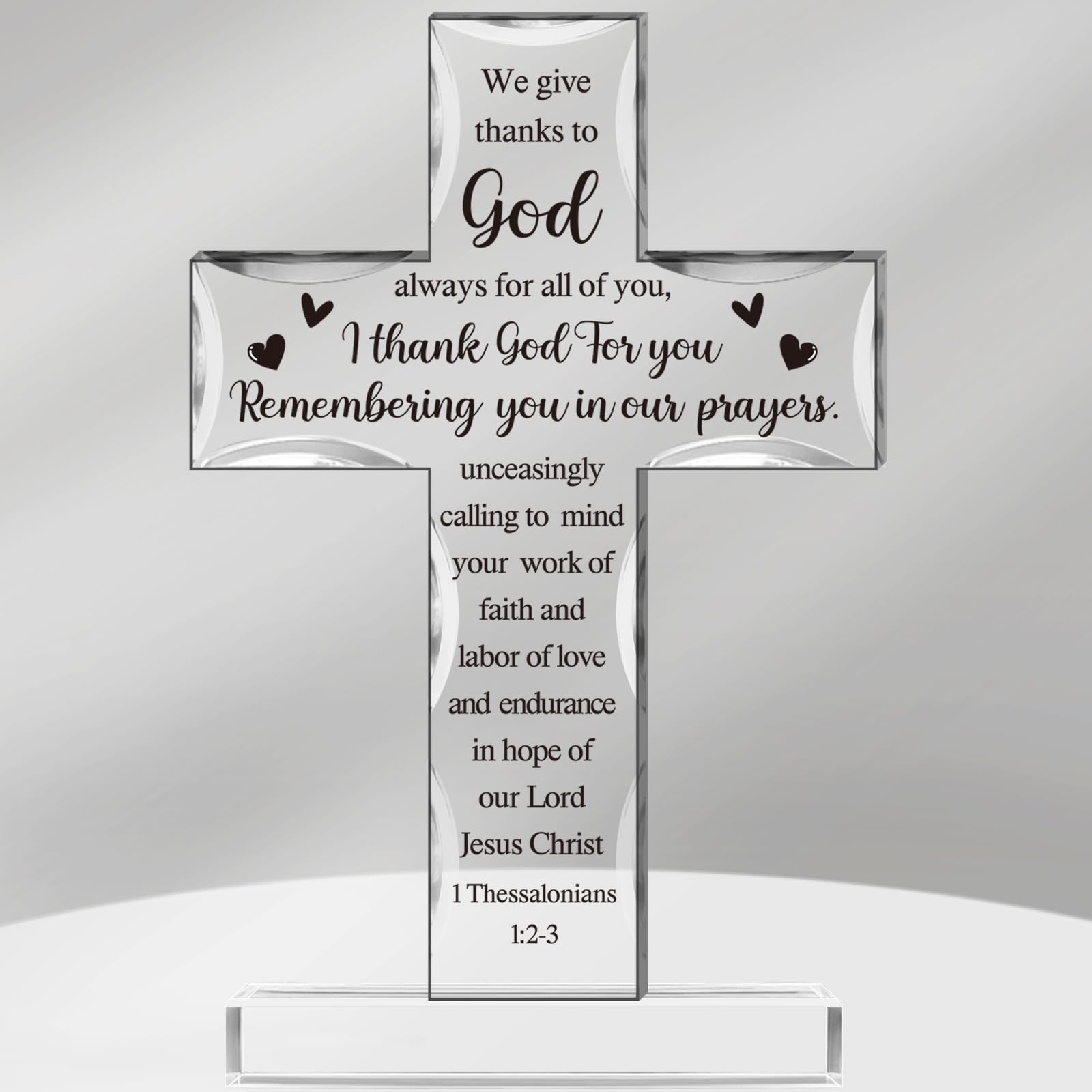 Amazon.com: Chunful Christmas Christian Gifts Acrylic Standing Cross ...
