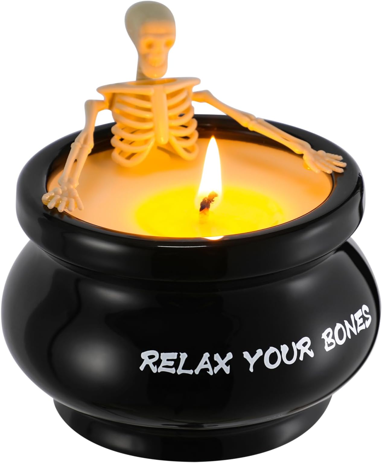 Amazon.com: Halloween Decorations Indoor, Halloween Skeleton Candle ...