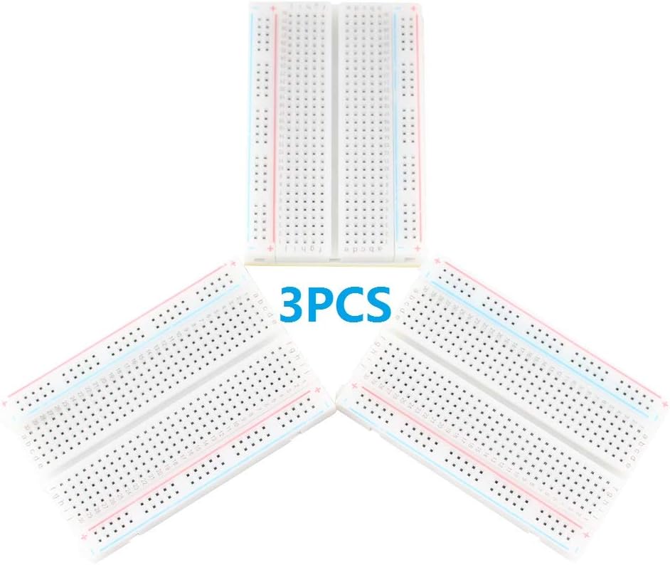 Amazon.com: Eiechip - Tabla de pan de prototipo sin soldadura con 400 ...
