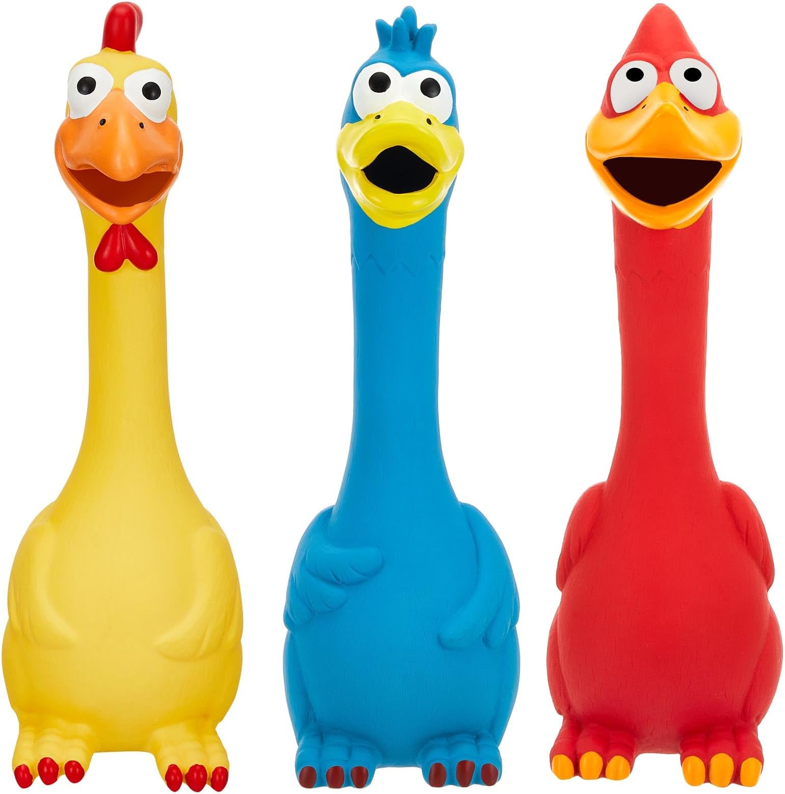 Pet Supplies : Hungdao 3 Pcs Horse Toys Latex Squeaky Chicken Toy ...