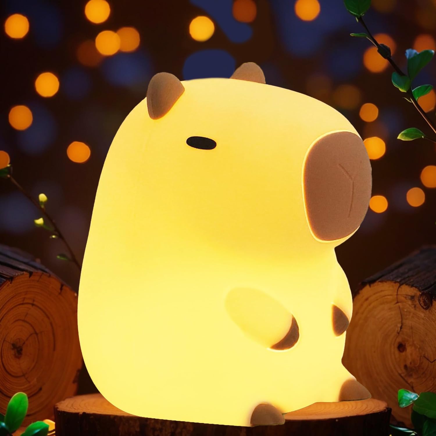 Bestfaith Cute Capybara Night Light, LED Squishy Night Lamp, 2 Levels ...