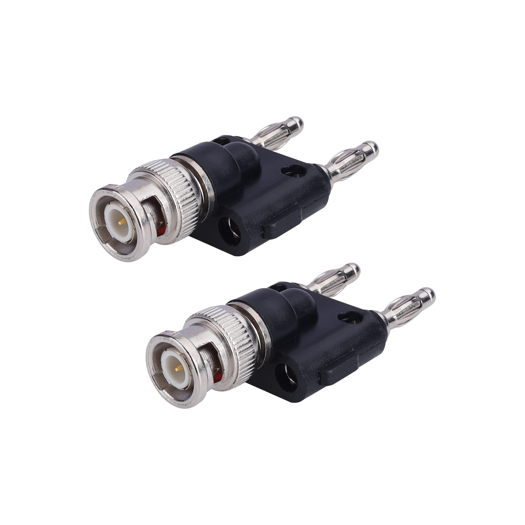 MX BNC Female Plug to 2X 4mm Dual Banana Male Jack Socket Binding Post ...